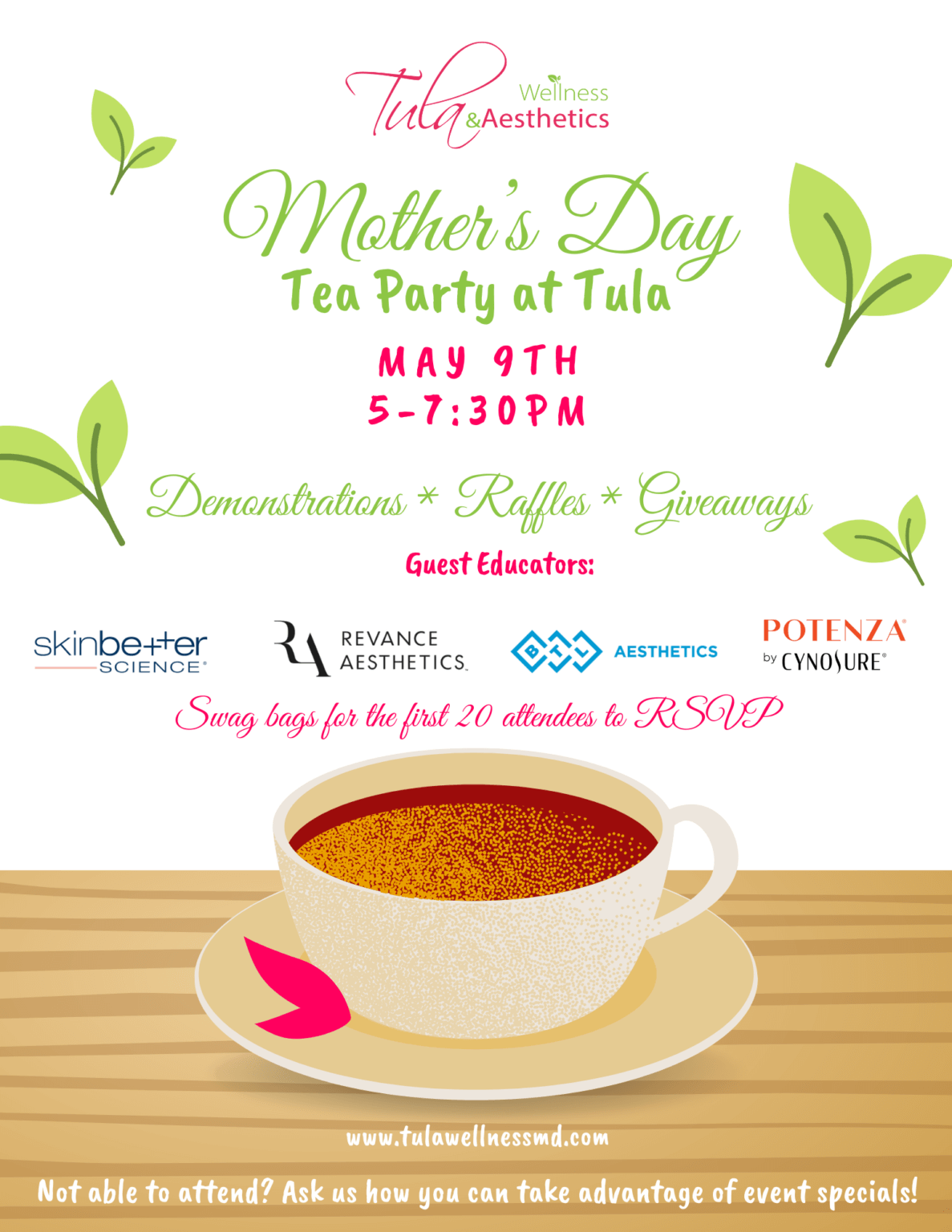 Mother's Day Tea at Tula Wellness - Tula Wellness MD